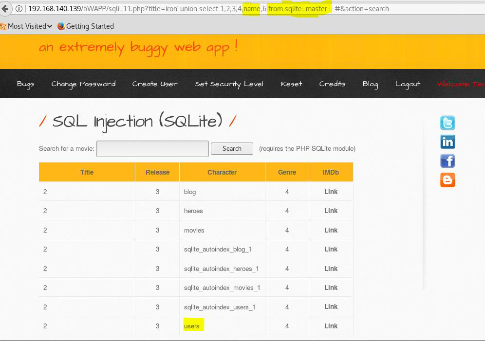 Sql Injection Sqlite · Teckk2
